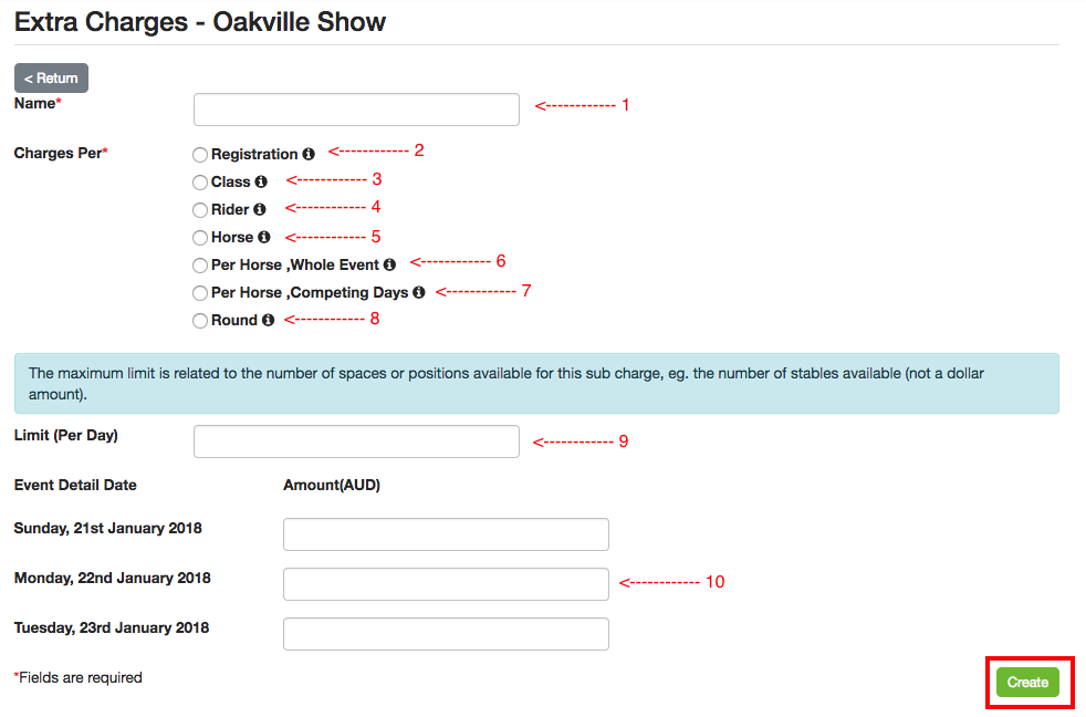 Setting up Templates for Extra Charges, Questions & Sponsors – Global ...