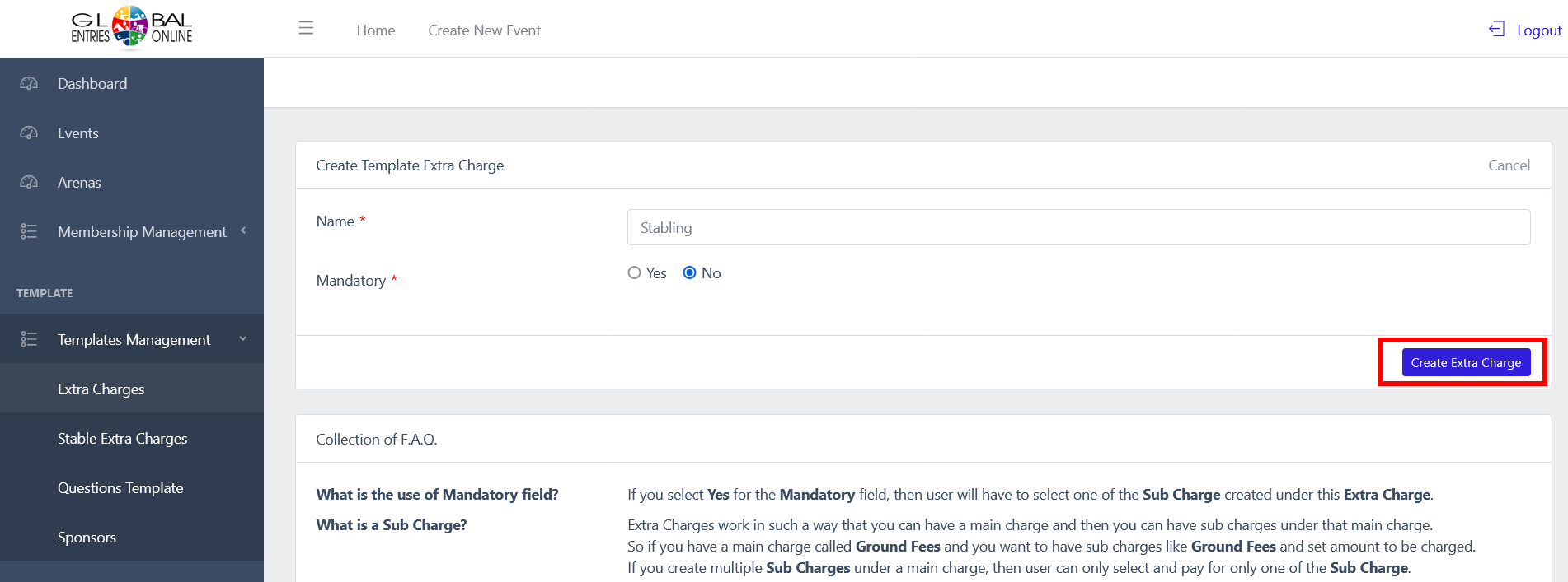 Setting up Templates for Extra Charges, Questions & Sponsors – Global ...